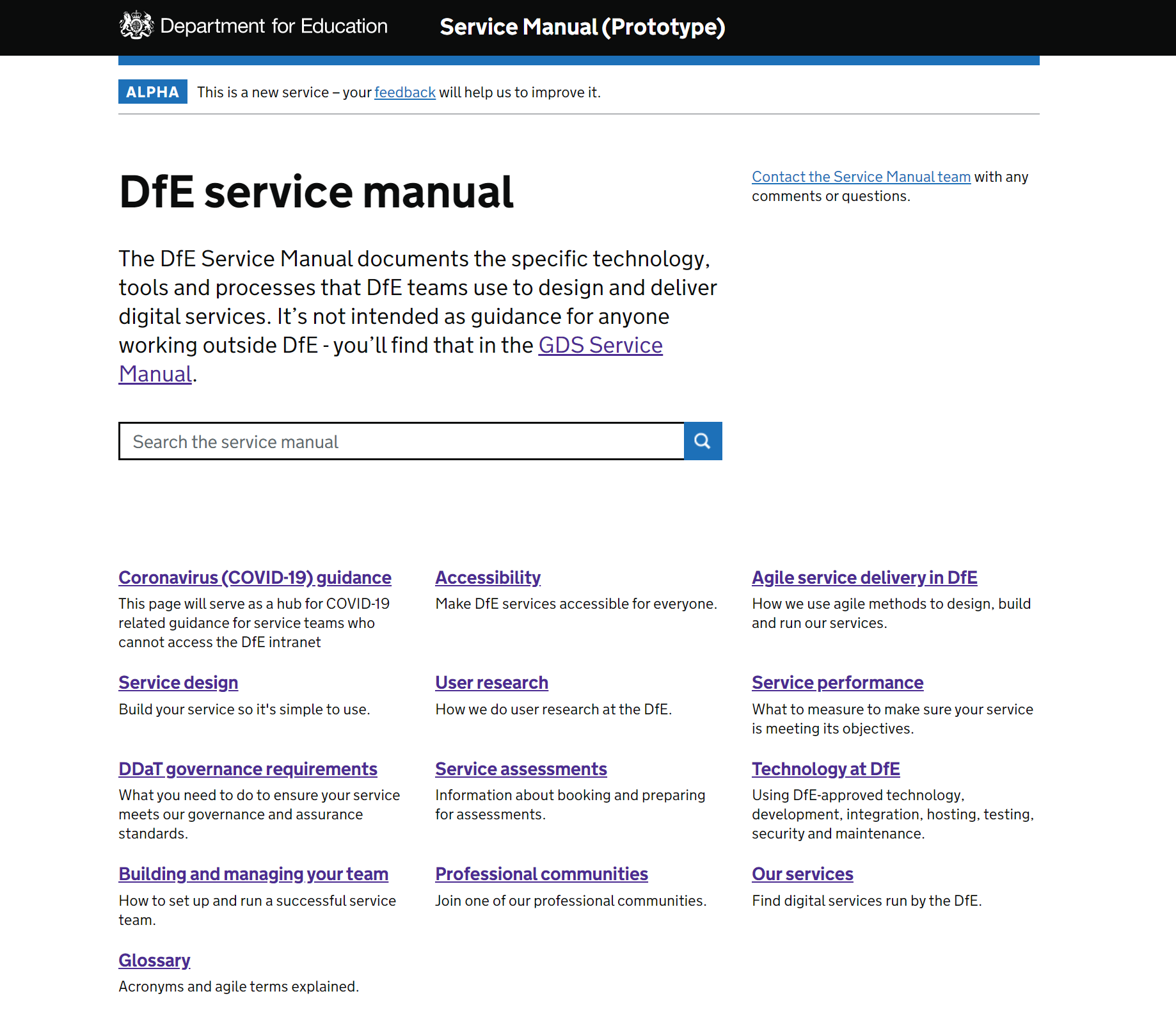 We’re creating a DfE Service Manual – DfE Digital, Data and Technology