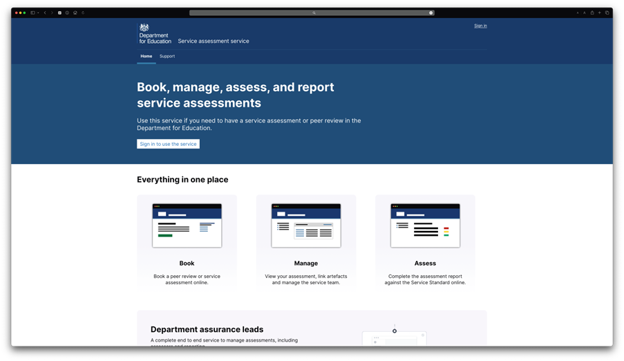 Making the service assessment process easier and more consistent – DfE ...