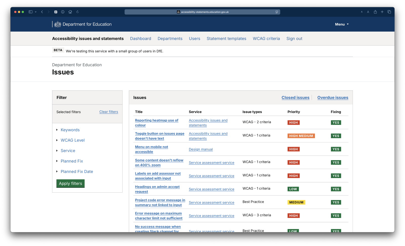 How we’re providing real-time accessibility statements and issue management – DfE Digital, Data ...