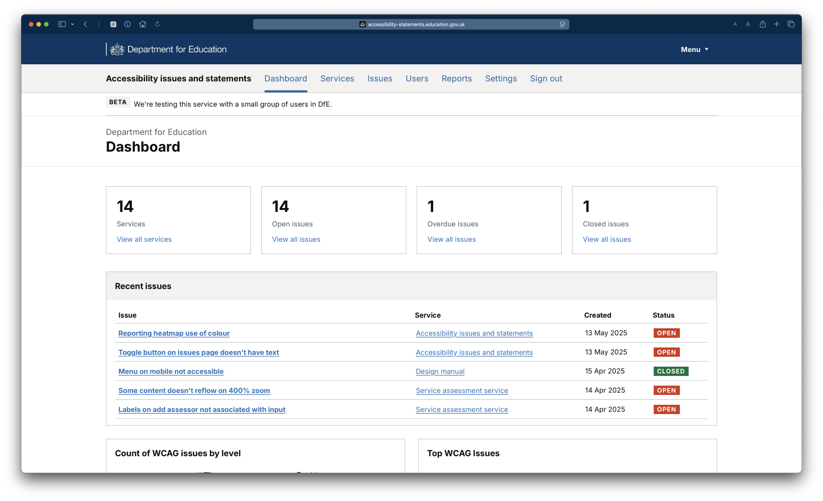 How we’re providing real-time accessibility statements and issue management – DfE Digital, Data ...